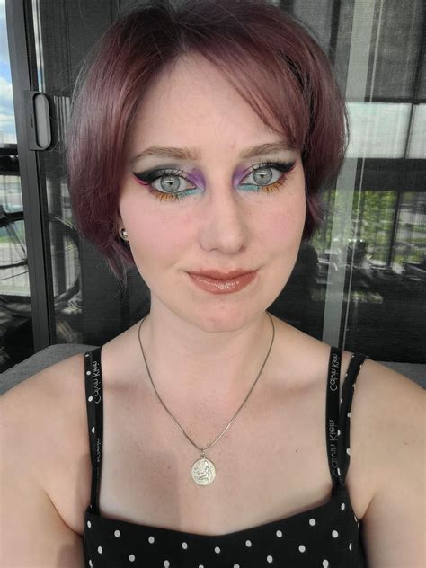 My Makeup For My Citys Pride Festival As A Pan Romantic Asexual R