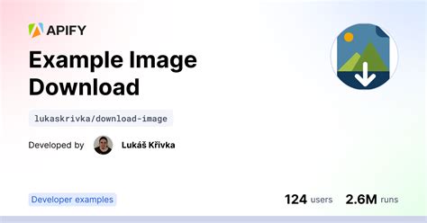 Example Image Download Api · Apify