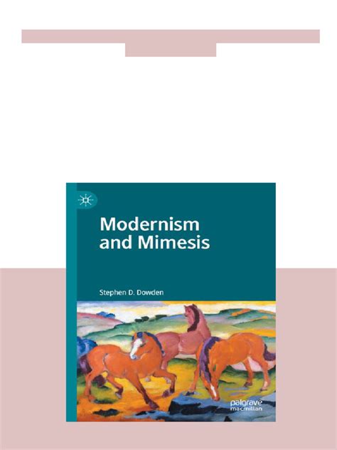 Modernism And Mimesis 1st Edition Stephen D Dowden Digital Download