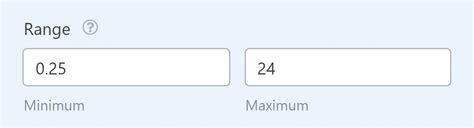 using the numbers field wpforms