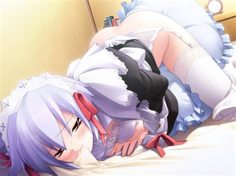 Gayarou Kotonomiya Yuki Suigetsu Game Cg 1girl Alarm Clock Ass Bed Blush Book Breasts