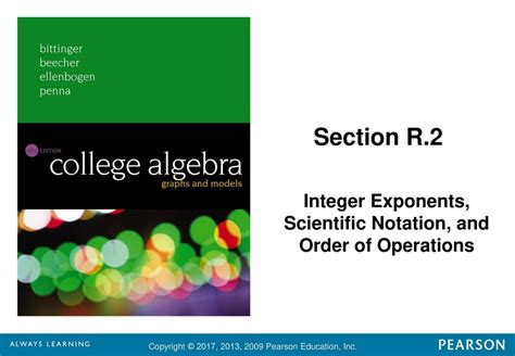 integer exponents scientific notation and order of operations ppt
