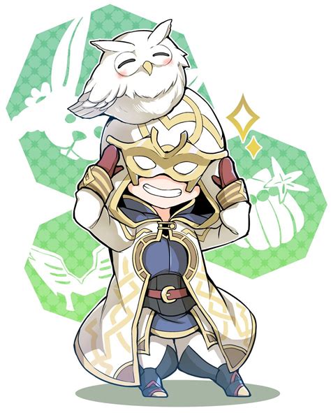 Safebooru 1girl Armor Bird Cape Chibi Feh Fire Emblem Heroes Fire
