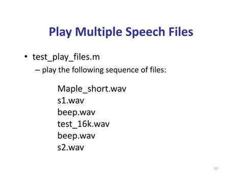 Lecture Matlab Speech 2013 PPT