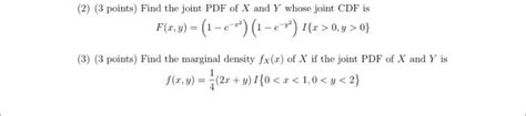 Solved Points Find The Joint PDF Of X And Y Whose Chegg Com