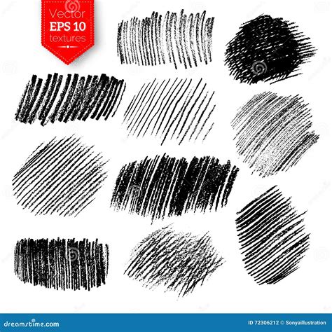 Pencil Hatching Textures Stock Vector Illustration Of Sketch 72306212