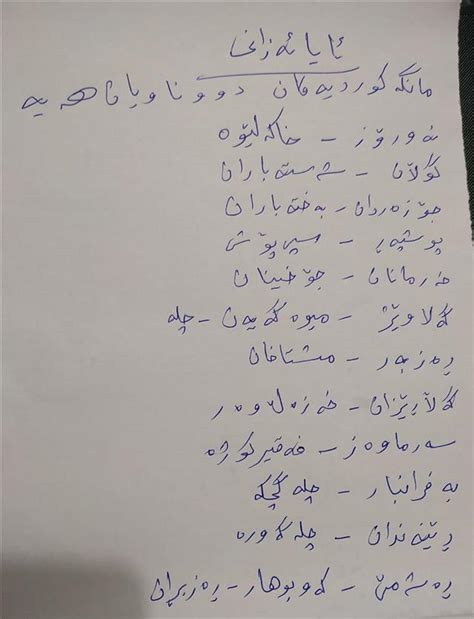 Kurdipedia ناوی مانگە کوردییەکان