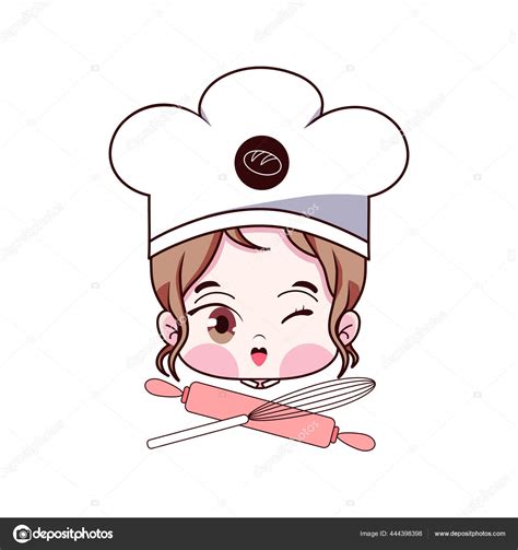 Cute Girl Chef Cartoon