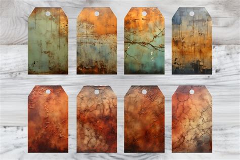 Grunge And Leather Base Layer Tags Graphic By Quirk Junk Journals Creative Fabrica