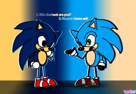 Sonic Objectsona Meets His Future Self By Violetskittle On Deviantart