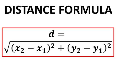 Distance Formula How To Calculate Distance Between Two Points Youtube