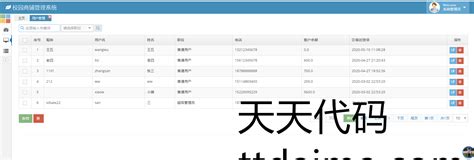 基于SSM开发校园商铺管理系统前台 后台 论文 天天代码