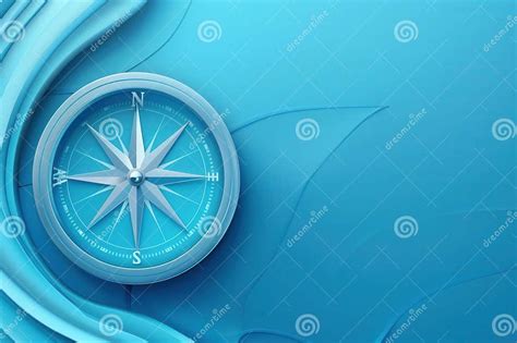A Simple Compass With Clear Lines Against A Blue Background This Image