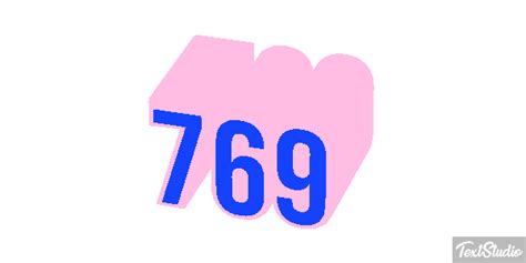 769 Number Animated  Logo Designs