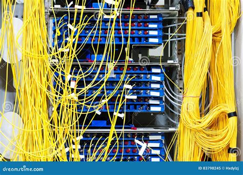 Messy Network Cables Stock Image 161972761