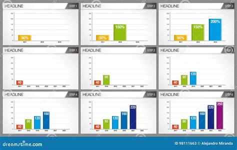 Graphics Of 3 And 6 Bars Of Different Colors Stock Vector Illustration Of Typography Layout