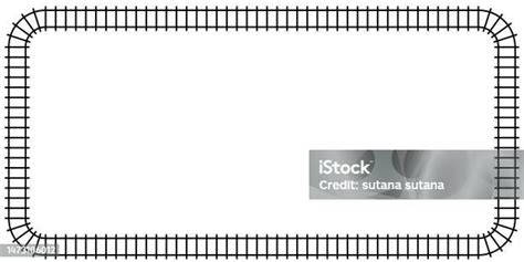 텍스트 또는 디자인을 위한 복사 공간이 있는 직사각형 철도 프레임 롤러코스터에 대한 스톡 벡터 아트 및 기타 이미지 롤러코스터 철도 트랙 0명 Istock