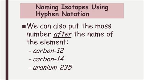 Isotopes Naming And Notation