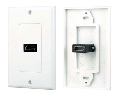 Single Hdmi Wall Plate White — Tech Vision Electronics