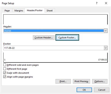 Header And Footer In Excel How To Addremovecustomize