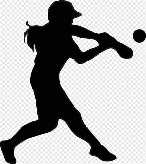Girls Softball Clipart Black And White