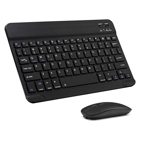 Ultra Slim Bluetooth Keyboard And Mouse Combo Rechargeable Black