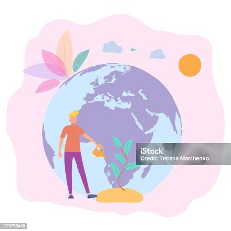 식물 재배 환경 보호 환경 친화적 인 과일과 채소의 재배 천연 비료의 사용 다채로운 벡터 일러스트레이션 나무에 대한 스톡 벡터 아트 및 기타 이미지 Istock