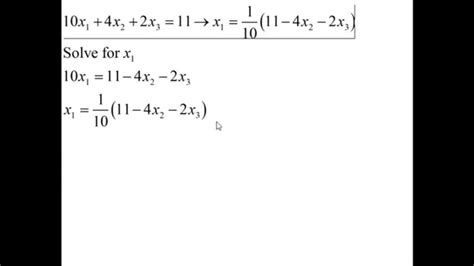 Linear Algebranumerical Analysis How To Use The Jacobi Iteration