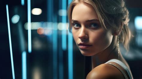 Premium Ai Image Futuristic Woman Portrait Ai Woman Female Ai