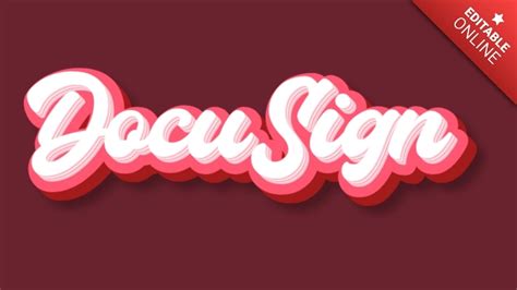 Docusign 3d Pink Girl Text Effect Generator