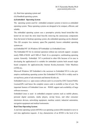 UNIT I RTOS And Concepts DOC