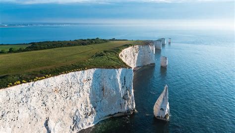 Old Harry Rocks Le Rocce Di Gesso Bianco Della Jurassic Coast Inglese