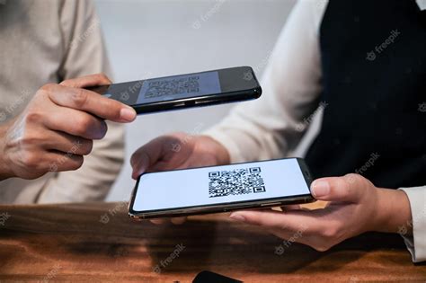 Premium Photo Qr Code Payment Woman Scanning Qr Code Online Shopping