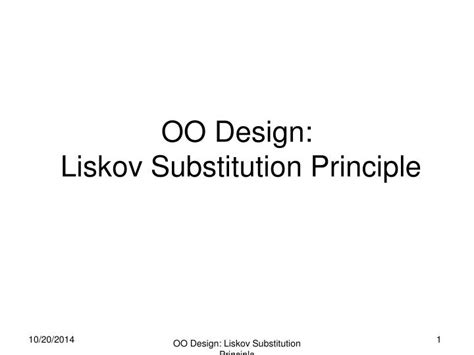 PPT OO Design Liskov Substitution Principle PowerPoint Presentation ID