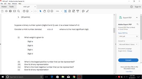 solved hw1 pdf adobe acrobat reader dc file ecit view window