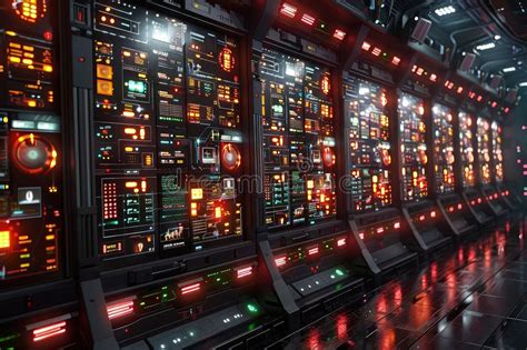 An Array Of Futuristic Screens Displaying Holographic Data