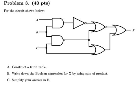 Solved For The Circuit Shown Below A Construct A Truth Chegg Com