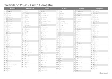 Calendario 2020 Da Stampare Icalendarioit
