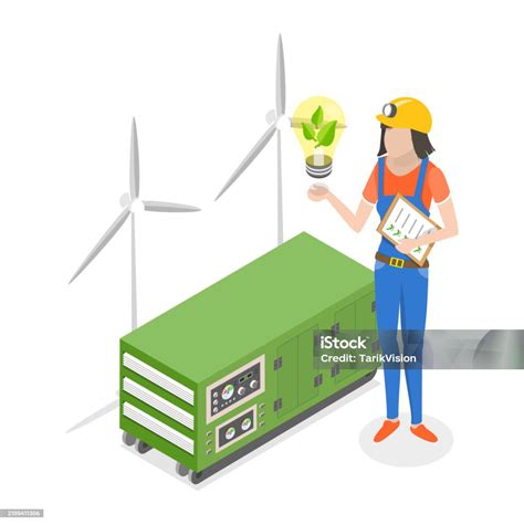 지속 가능한 에너지 원의 3d 등각 투영 평면 벡터 그림입니다 항목 2 강에 대한 스톡 벡터 아트 및 기타 이미지 강 녹색 기술 농장 Istock