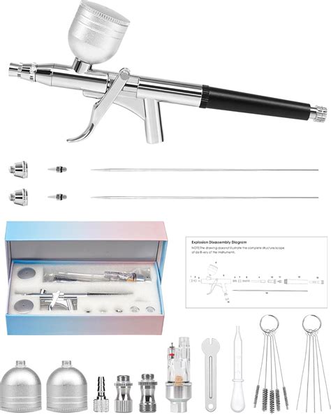 Rhinowisdom Airbrush Kit Airbrush Gun Set Dual Action