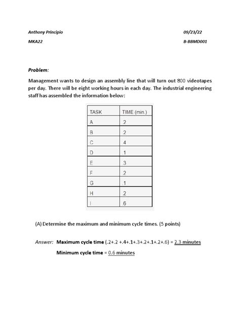 B Bbmd001 Calculating Cycle Time Pdf