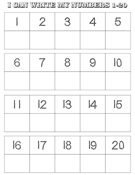 Writing Numbers Worksheets Free Printable Worksheets