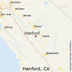 Hanford California Map