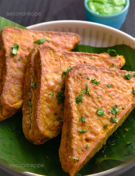 Air Fryer Bread Pakora Stuffed Bread Pakora Secondrecipe