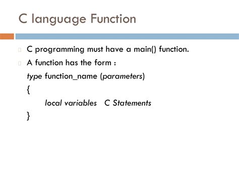 Ppt C Programming Language Powerpoint Presentation Free Download