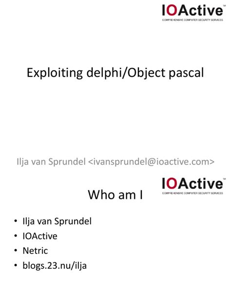 Exploiting Delphi Pdf Integer Computer Science String Computer