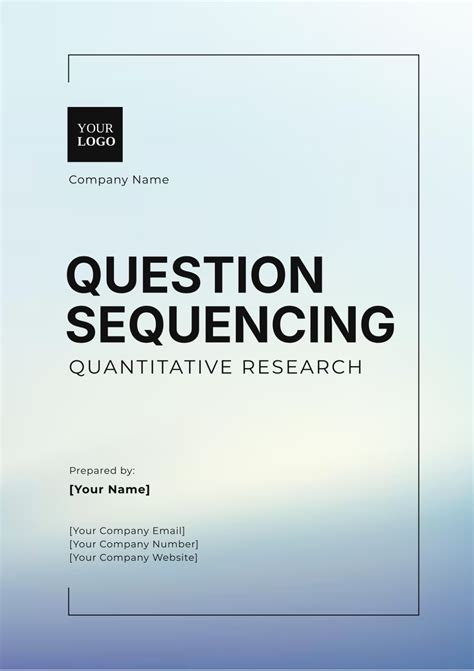Free Question Sequencing Quantitative Research Template To Edit Online