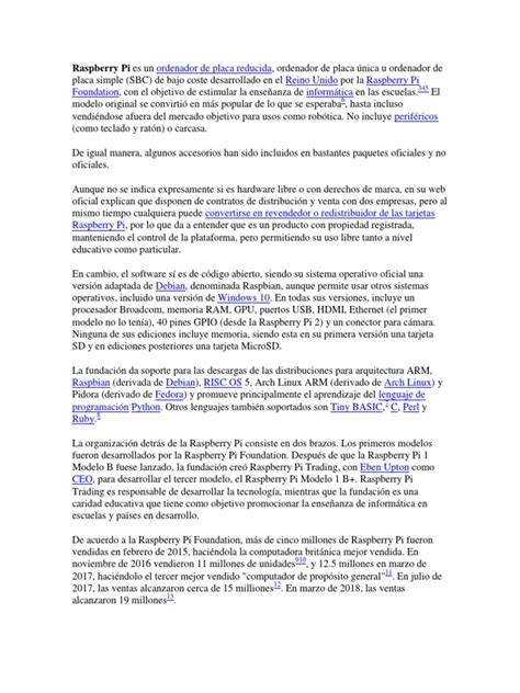 raspberry pi es un ordenador de placa reducida pdf raspberry pi