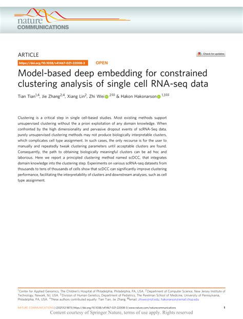 PDF Model Based Deep Embedding For Constrained Clustering Analysis Of Single Cell RNA Seq Data