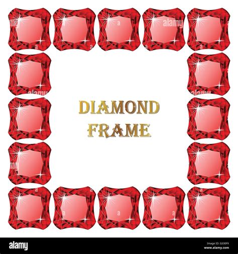 Ruby Square Frame Stock Vector Image And Art Alamy